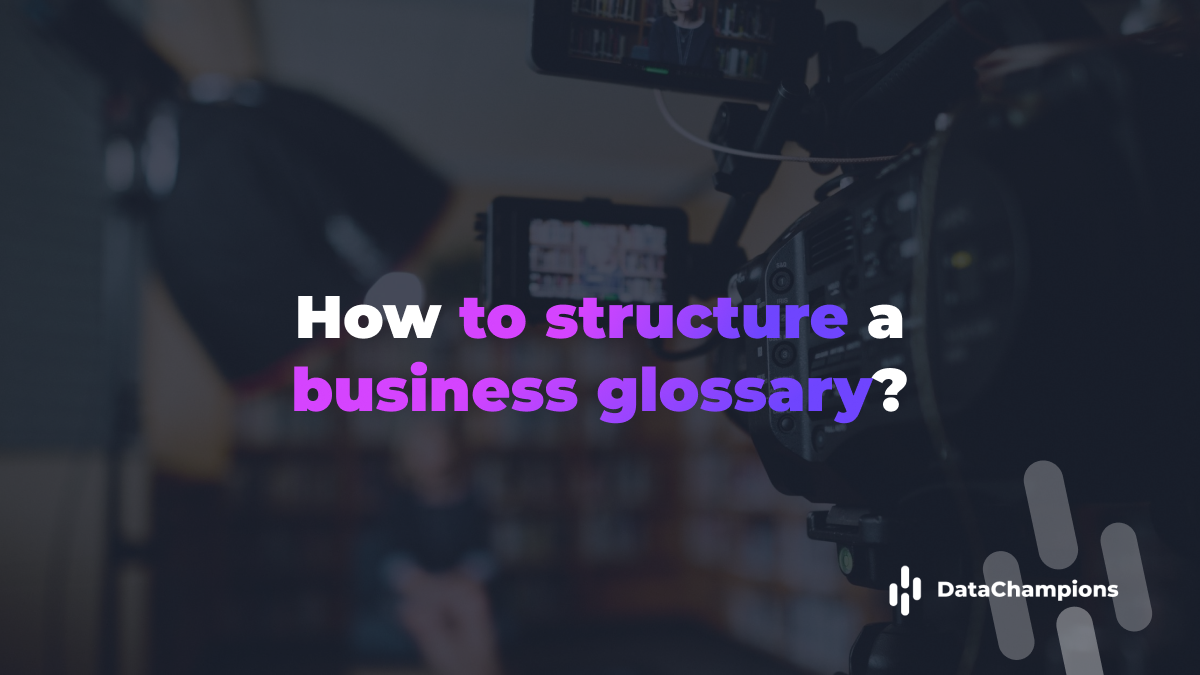 Episode 08: How to structure a business glossary? - DataChampions